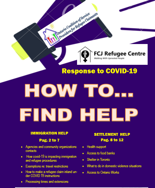 Services and Resources during the present health crisis – FCJ Refugee ...