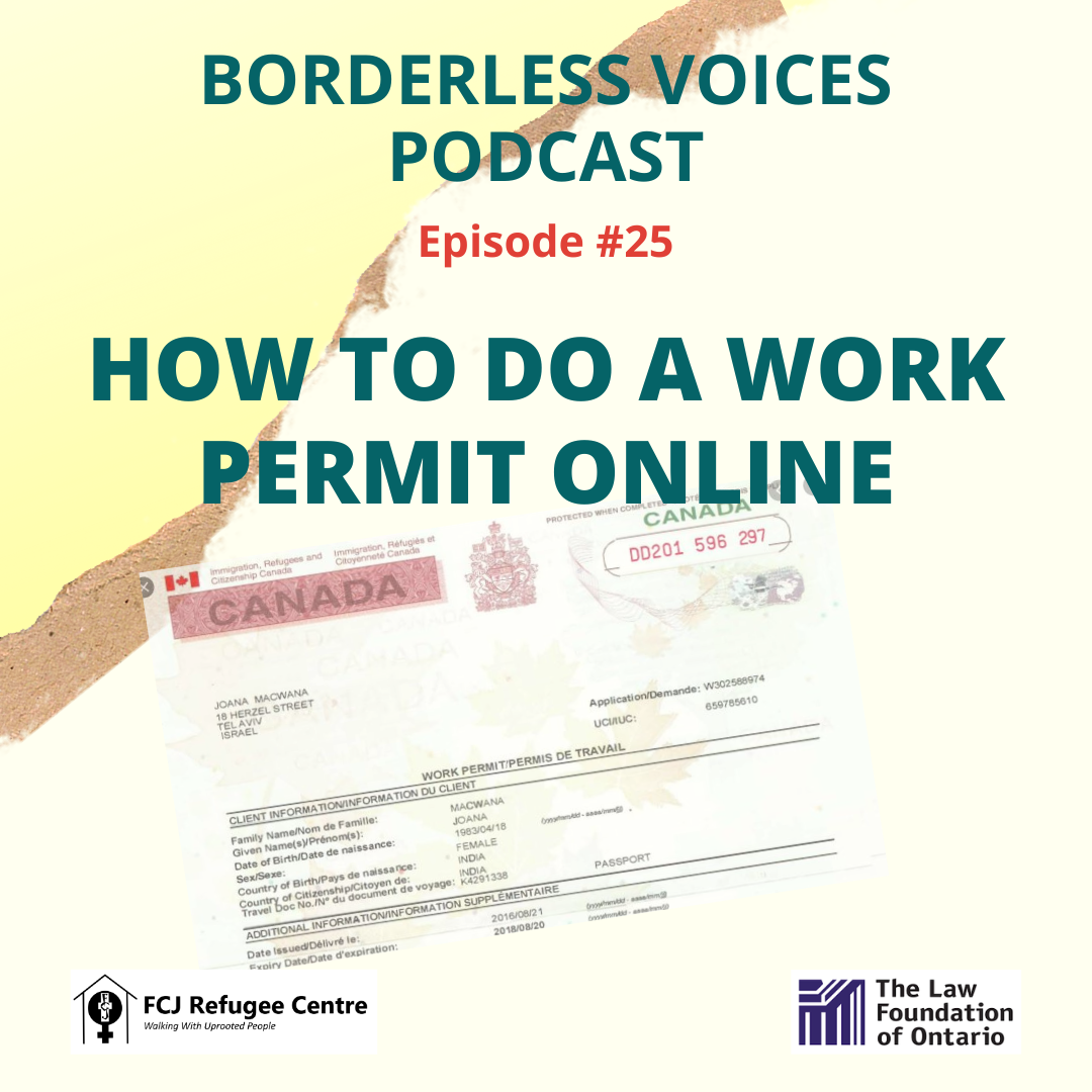 Episode #25: How to do a Work Permit Online – FCJ Refugee Centre