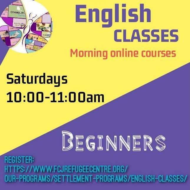 English classes now also on weekends – FCJ Refugee Centre