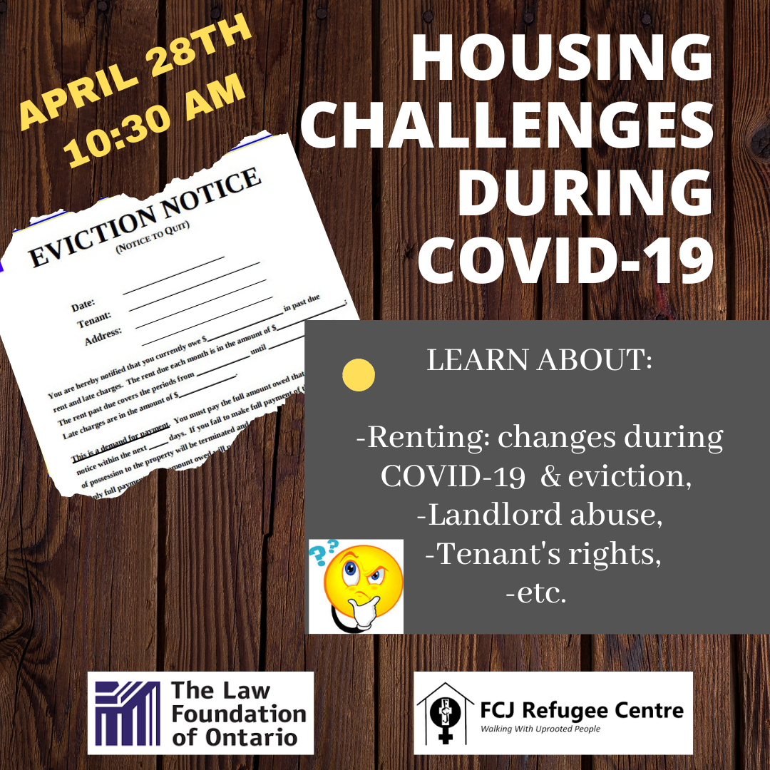 Housing Challenges during COVID-19 (English and Spanish) – FCJ Refugee ...