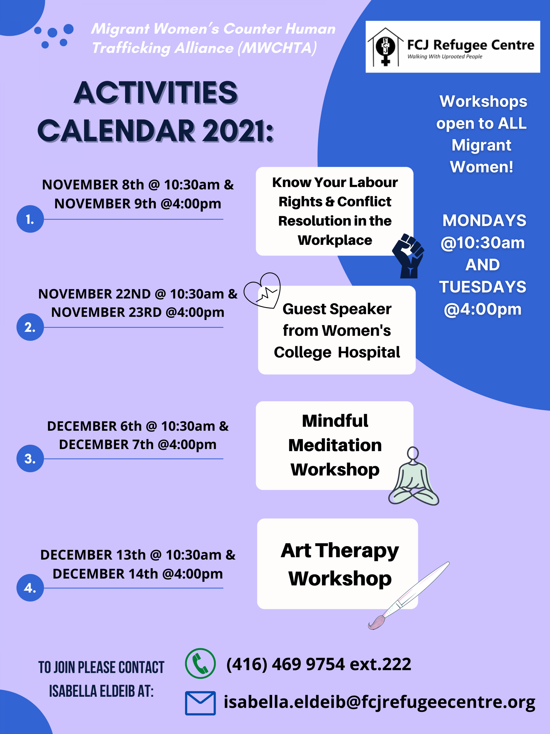 Migrant Women’s Counter Human Trafficking Alliance 2021 Workshops – FCJ ...