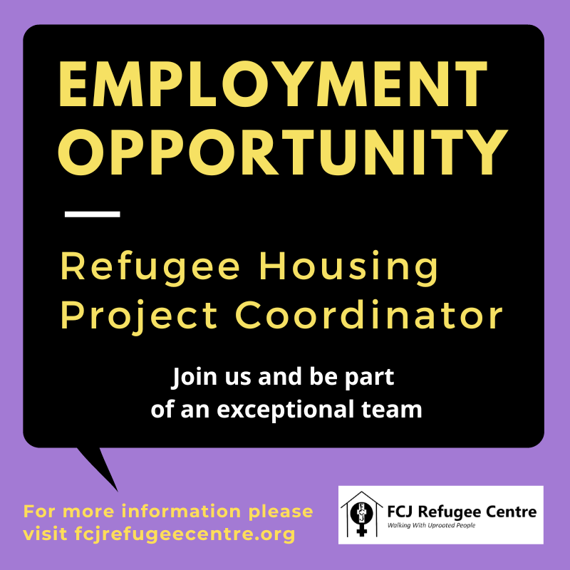 Employment Opportunity: Refugee Housing Project Coordinator – FCJ ...