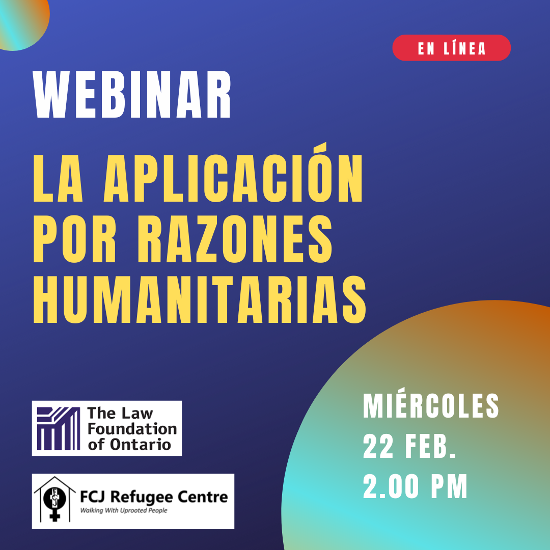 Webinar La Aplicación Por Razones Humanitarias Fcj Refugee Centre 8061