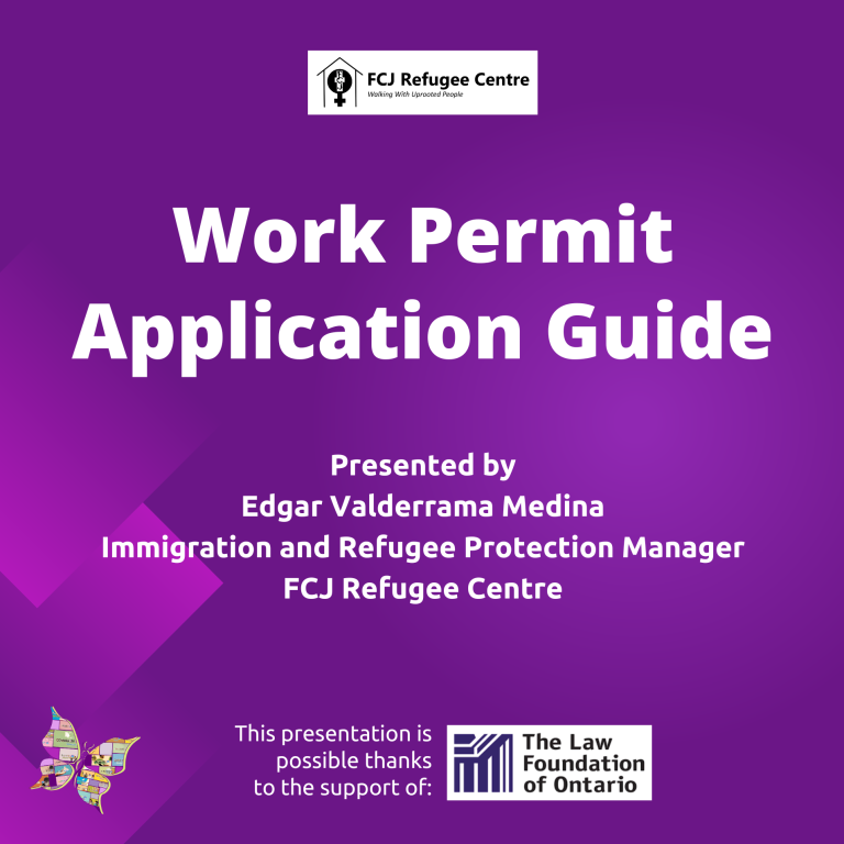 Webinar | Work Permit Application Guide – FCJ Refugee Centre