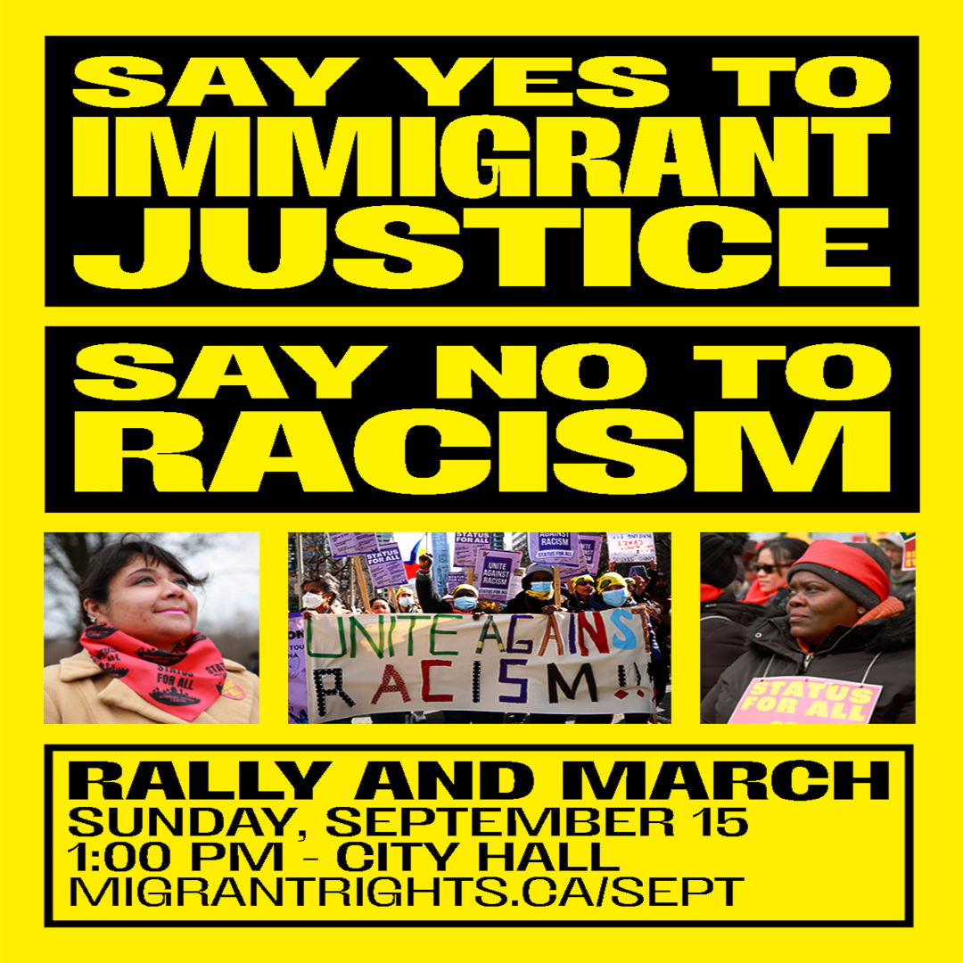 Rally and March: ‘Say Yes to Immigration Justice, Say No to Racism ...