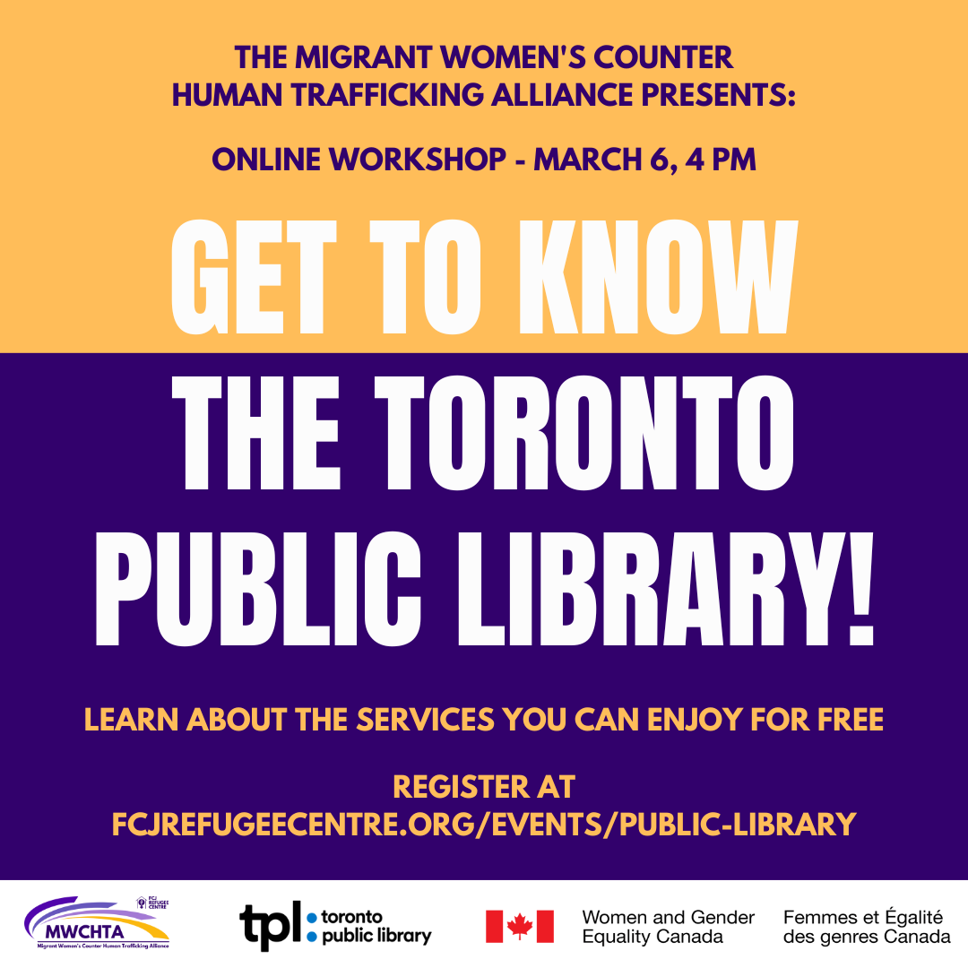 Online Workshop: Get to Know the Toronto Public Library! – FCJ Refugee Centre