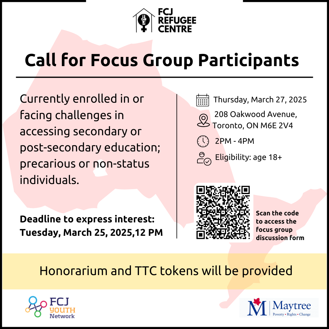 Access To Education Focus Group Discussion – FCJ Refugee Centre